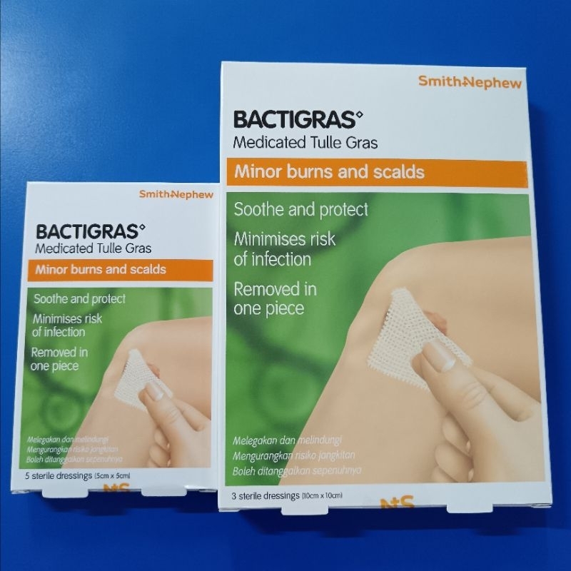 BACTIGRAS MEDICATED TULLE GRASS MINOR BURNS AND SCALDS (GREEN) | Shopee ...