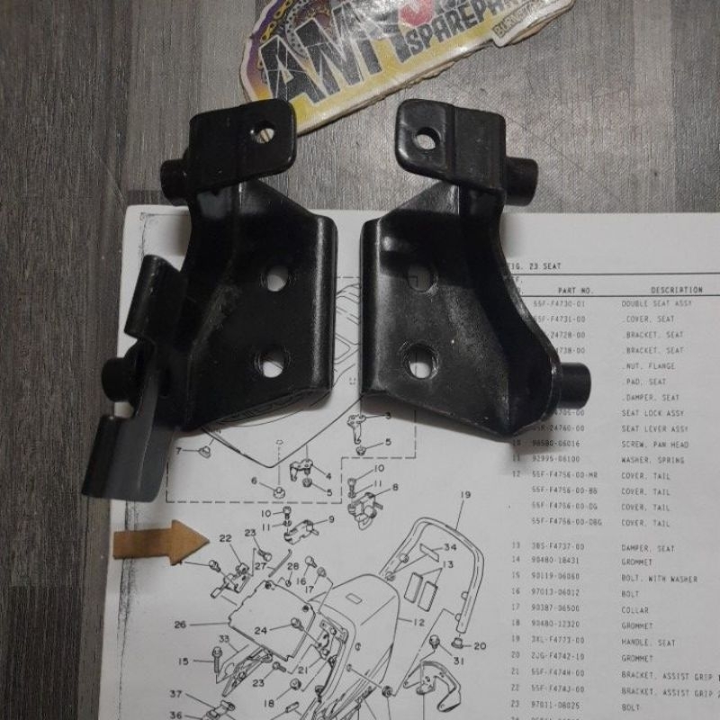 RXZ BOSS/MILI BRACKET BESI CARRIER BELAKANG ORIMOTO THAILAND (RECOND ...