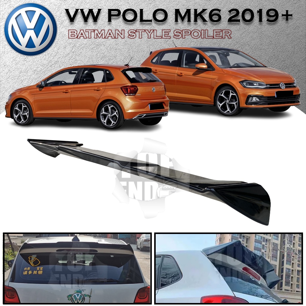 VOLKSWAGEN POLO MK6 2019+ BATMAN STYLE REAR ROOF SPOILER VW POLO ...