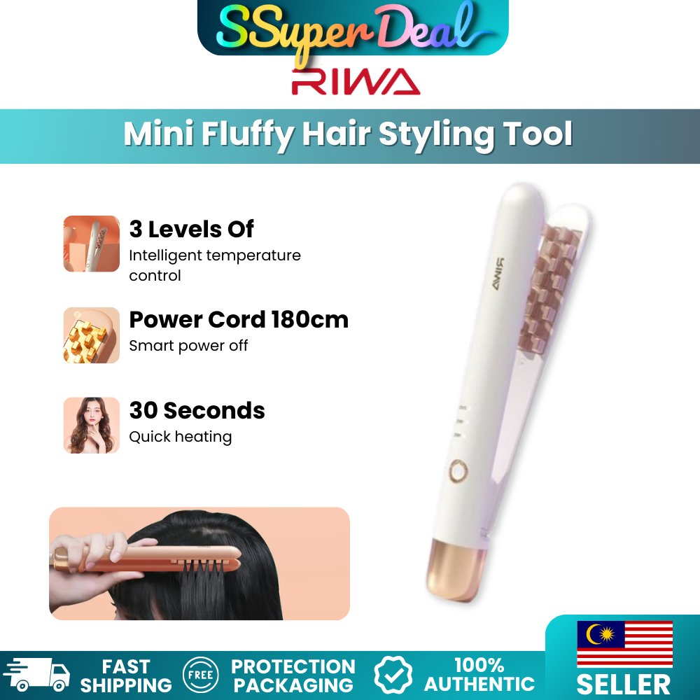 RIWA Hair Root Fluffy Mini Ironing Splint Corn Clip Electric Hair ...