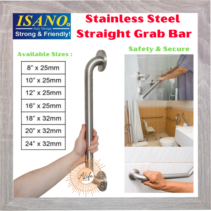 ALife Bathroom Stainless Steel Straight Grab Bar Toilet Hand Safety ...