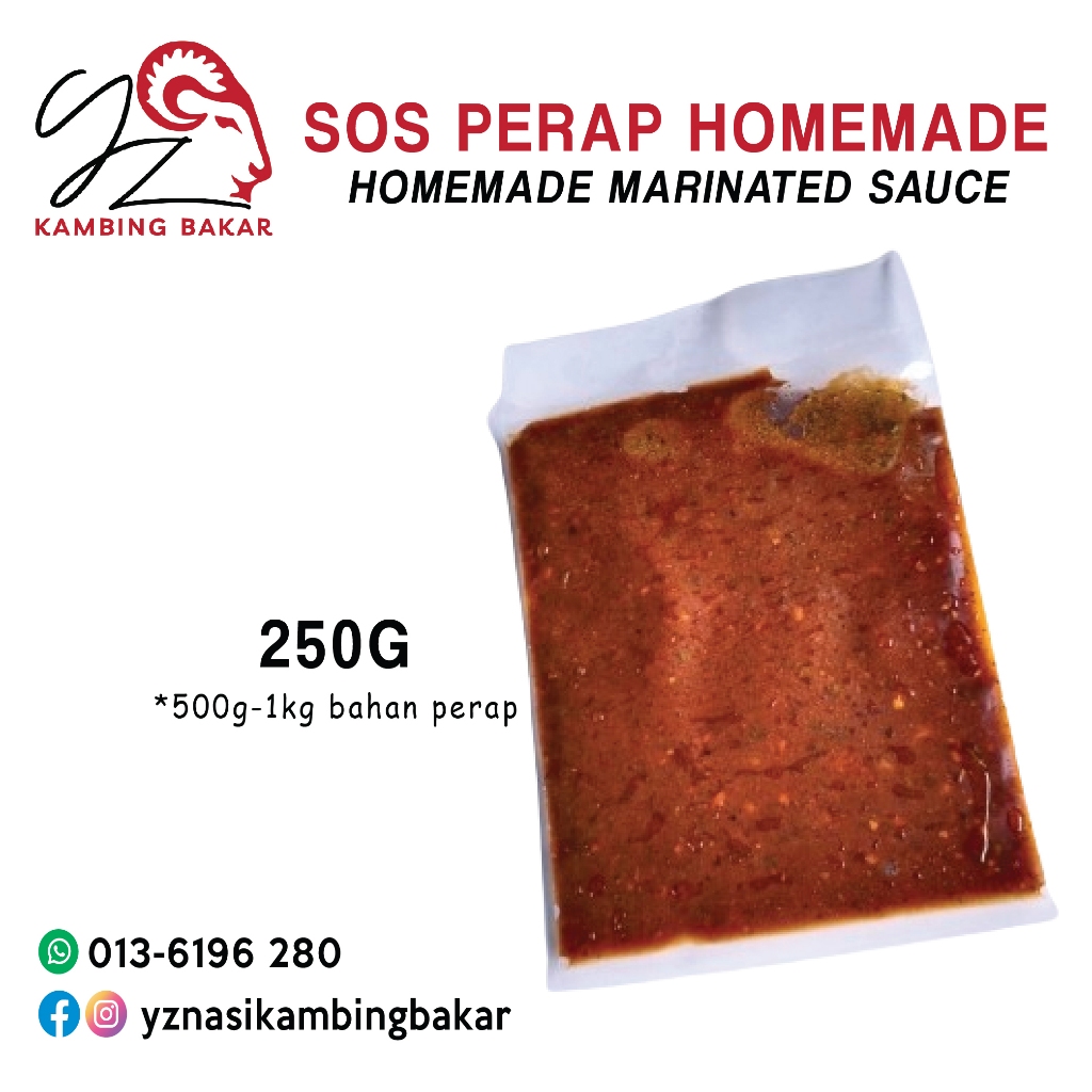 ready stock sos perap homemade yz ayam kambing daging seafood | Shopee ...