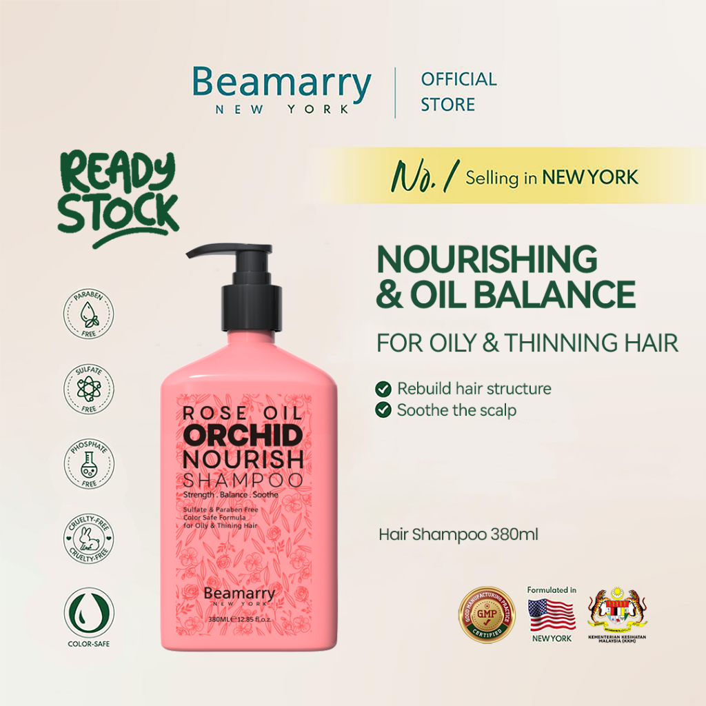 Beamarry Rose Oil Orchid Nourish Shampoo 380ml | Nourishing & Oil ...