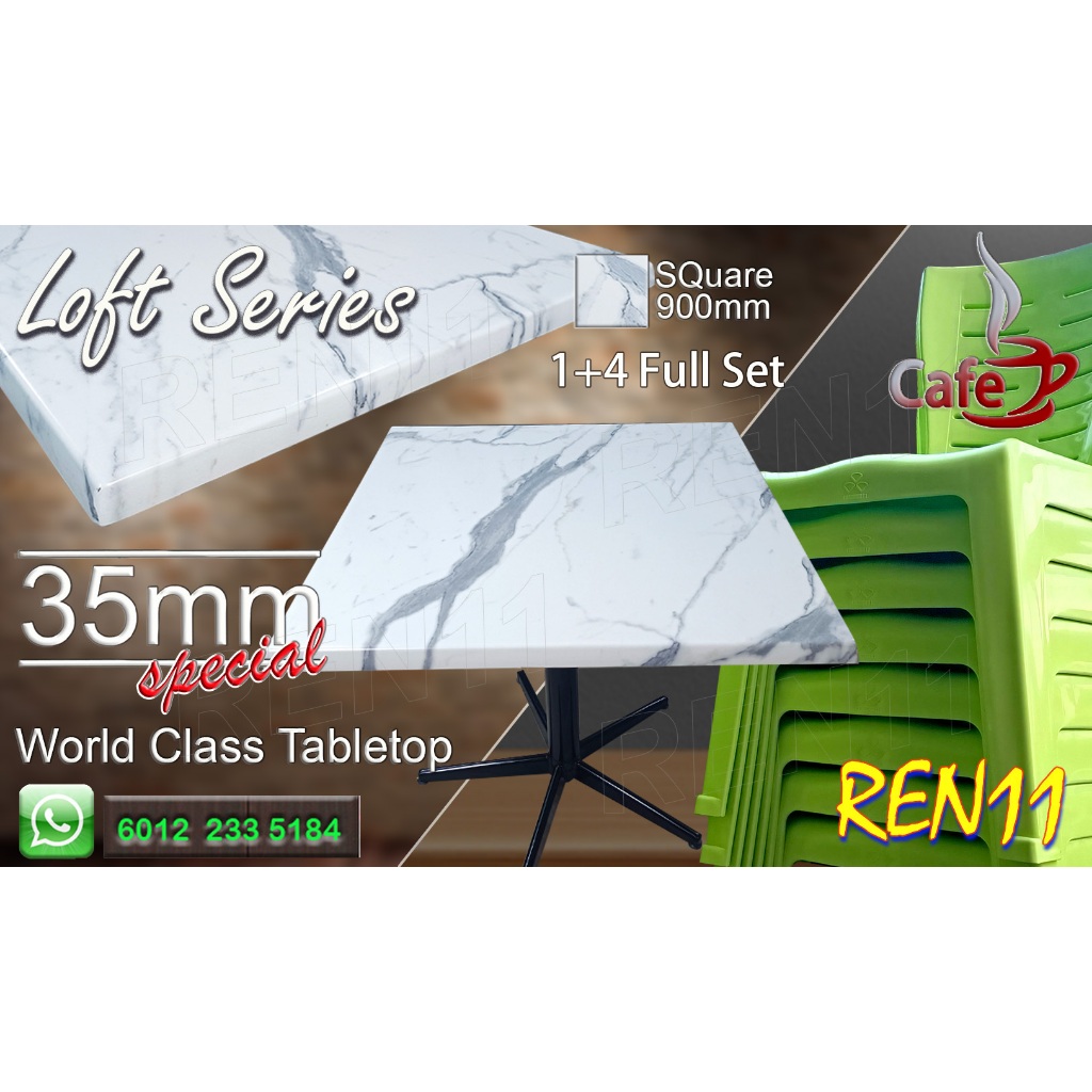 Cafe,Dining table ,Restoran Furniture ,Meja Makan, White marble solid ...