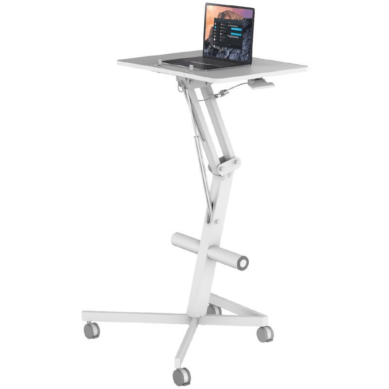 Standing Desk with Foot Rest 86-116cm Height Tiltable Desktop for ...
