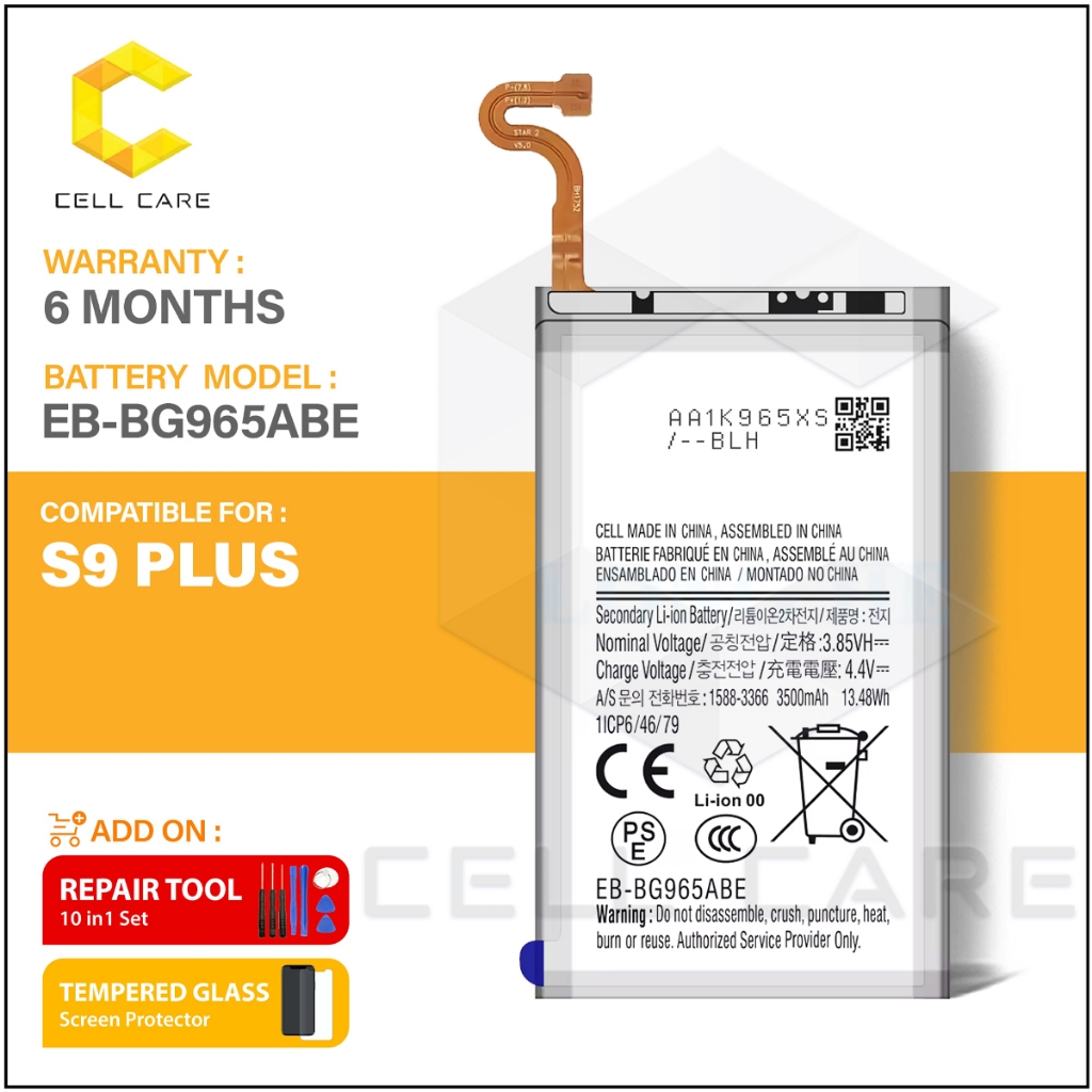 Battery EB-BG965ABE FOR SAMSUNG S9 PLUS G965F G965 (3500 mAH) | Shopee ...