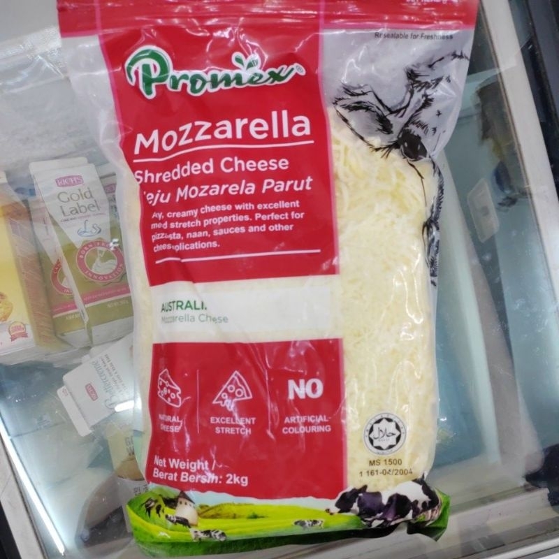 Promex Mozzarella Shredded Cheese 2kg (Same Day Delivery Klang Valley ...