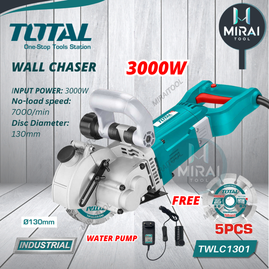TOTAL TWLC1301 3000W Wall Chaser with 5 pcs Cutting discs | Shopee Malaysia