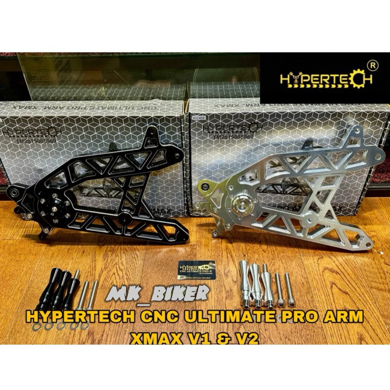 HYPERTECH CNC ULTIMATE PRO SWING ARM XMAX V1 & V2 SILVER/PREMIUM BLACK ...