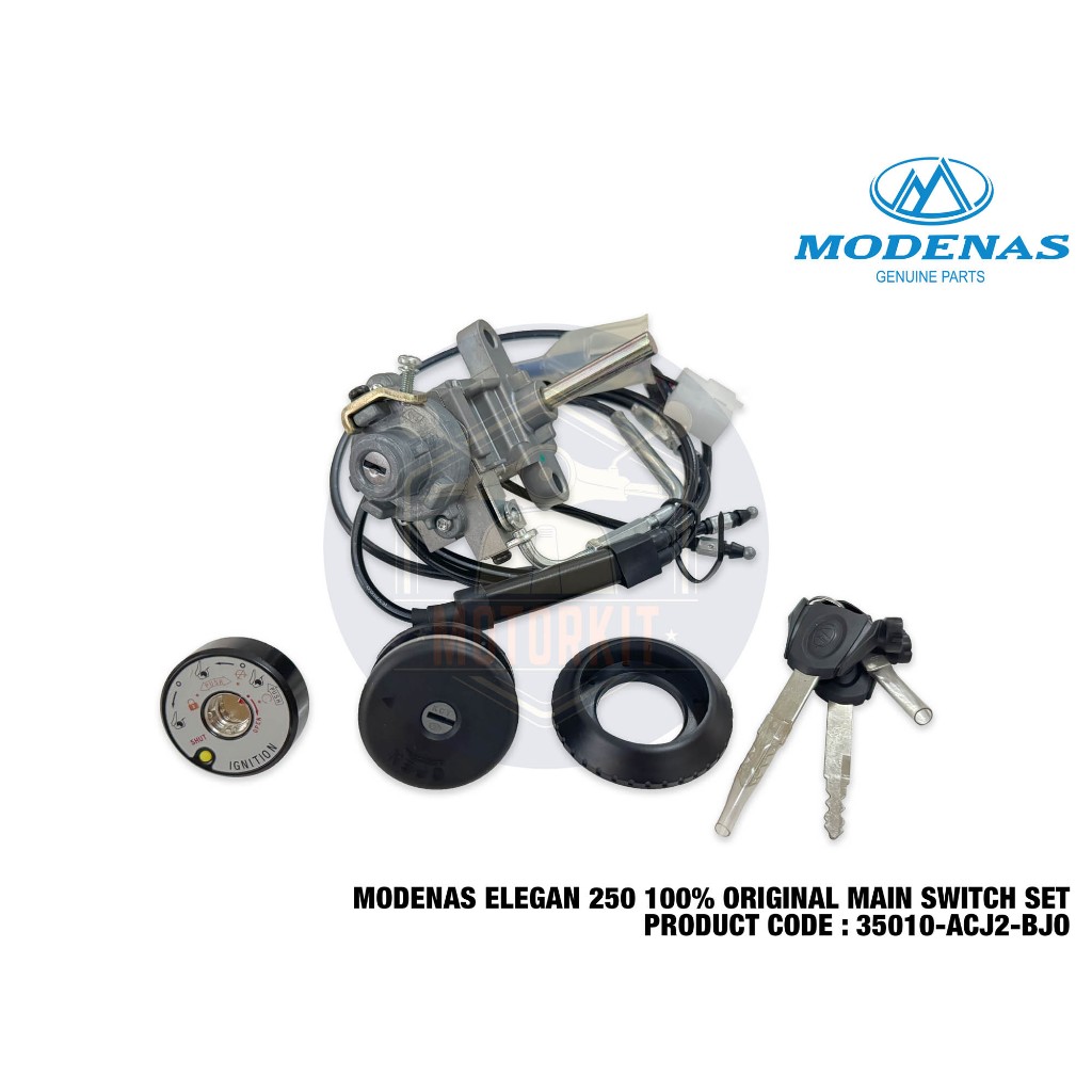 MODENAS ELEGAN 250 ELEGAN250 100% ORIGINAL MAIN SWITCH KEY SET KUNCI ...