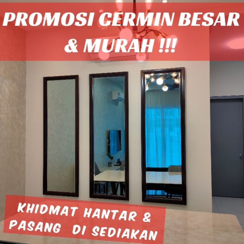 CERMIN DINDING BESAR MURAH DECO (READY STOK) / BIG LARGE WALL MIRROR ...