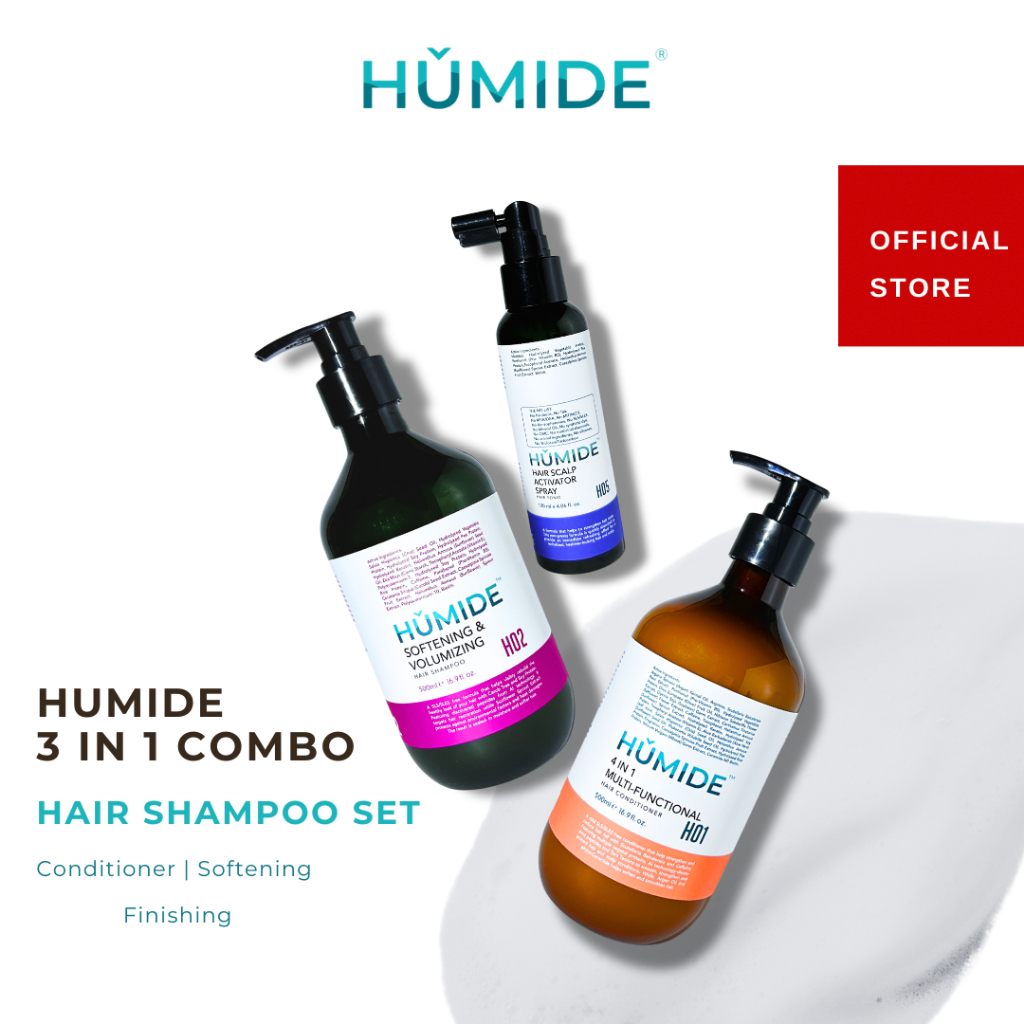 HUMIDE 3 IN 1 Combo Hair Shampoo Set | Anti Hair Loss | Dandruff | Oily ...