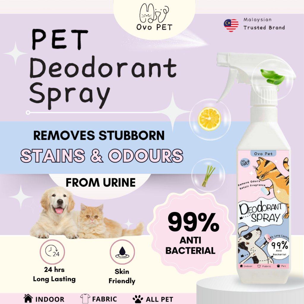 Ovo Pet Deodorant Spray | Barang Kucing Dog Body Fabric Spray 猫狗用品除臭去尿味 ...