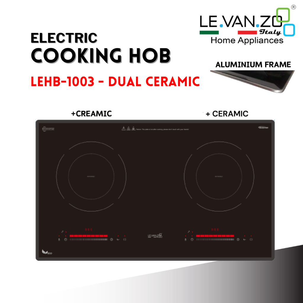 LEVANZO Dual Ceramic Electric Cooking Hob #LEHB-1003 | Shopee Malaysia