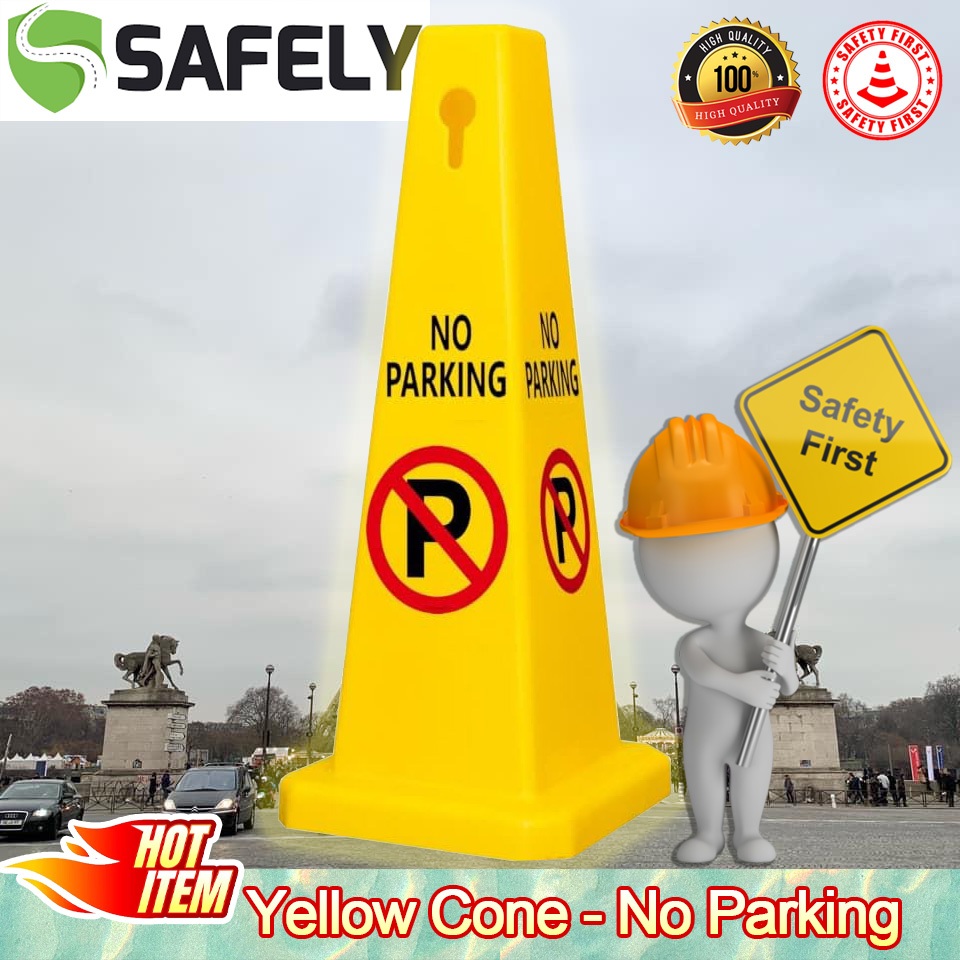 High Quality Electriduct 4 Sided Traffic No Parking Cone Yellow View ...