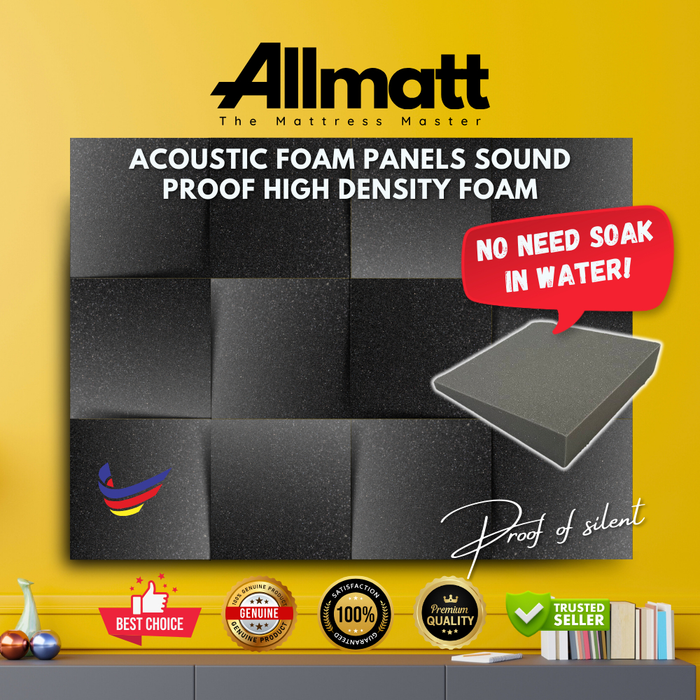 ALLMATT Soundproof Sponge Sound Proof Foam Acoustic Foam Acoustic Panel ...