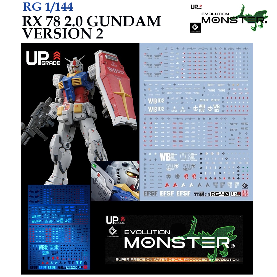 [MONSTER ] RG40 RG 1/144 RX-78-2 GUNDAM VER 2.0 VERSION 2 RGU WATER ...