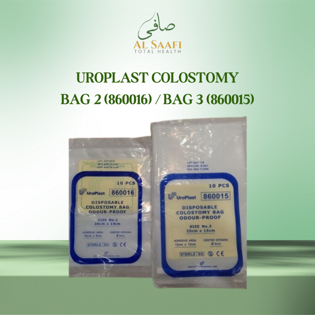 UROPLAST Colostomy Bag 2 (860016) 20cmX14cm / Bag 3 (860015) 25cmX15cm ...