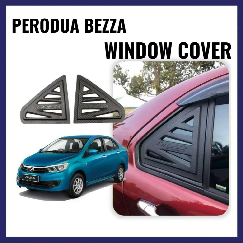 PERODUA BEZZA REAR WINDOW COVER 3D CARBON | Shopee Malaysia