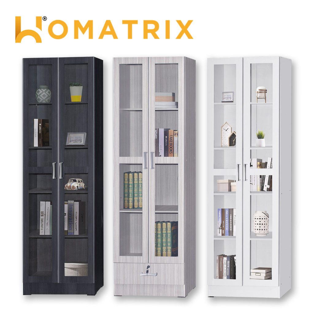 HOMATRIX Display Glass Cabinet Living Room Storage With Drawer Almari ...