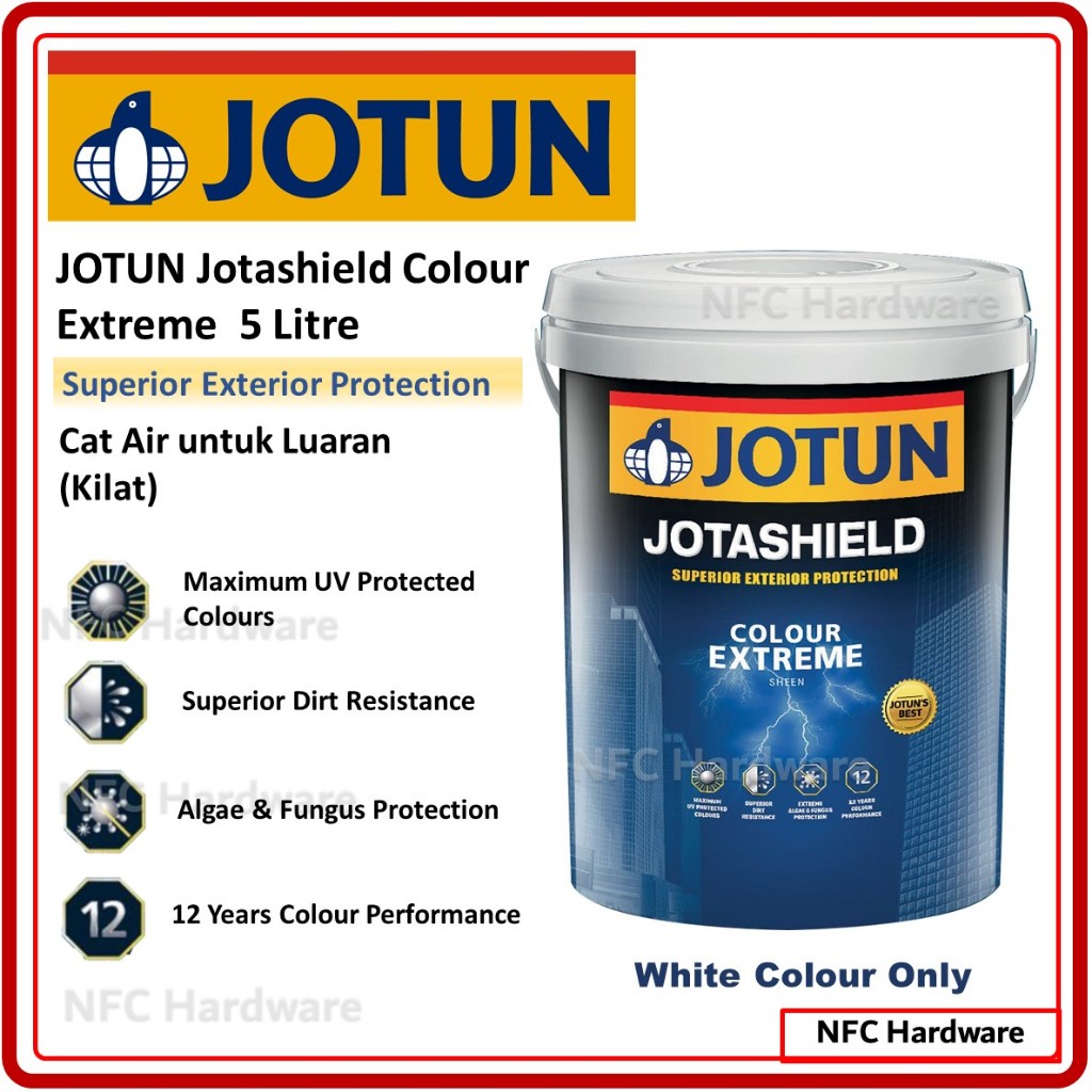 JOTUN Jotashield Extreme Colour 5 Litre - Stock Clearance | Shopee Malaysia
