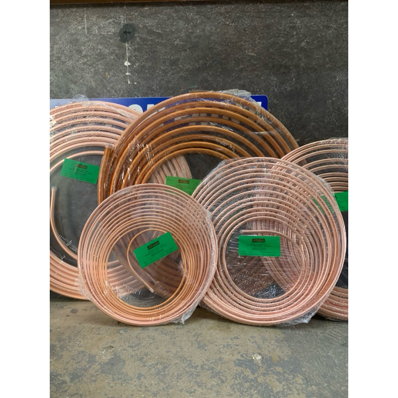 ORIGINAL ACSON COPPER PIPE ( 1/4, 3/8, 1/2, 5/8) X 0.61MM 15METER ...