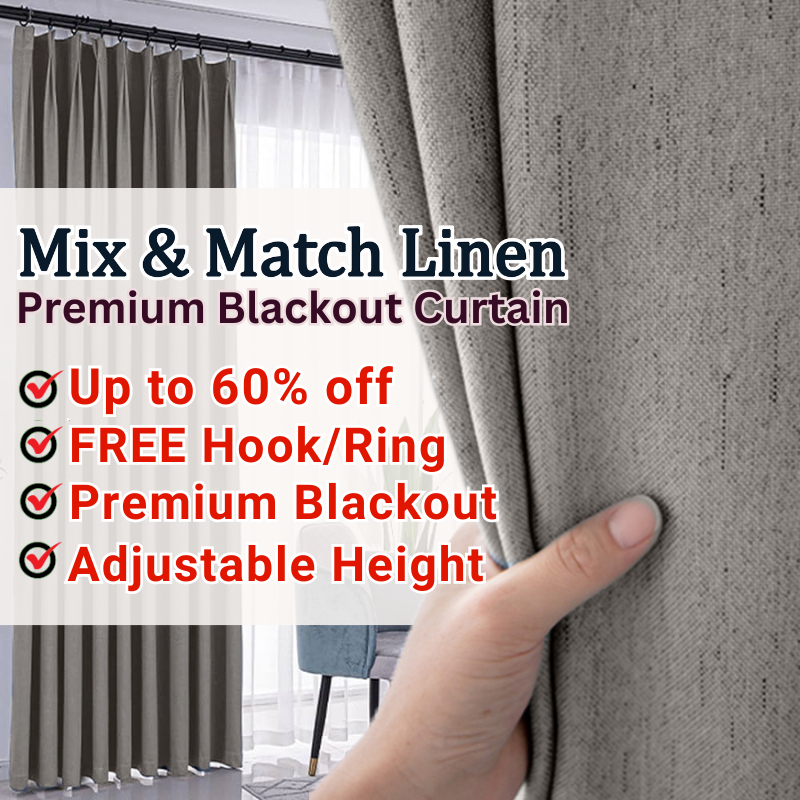 💥Langsir Blackout Eyelet (Ring) Mix & Match‼️ Langsir Sliding Door ...