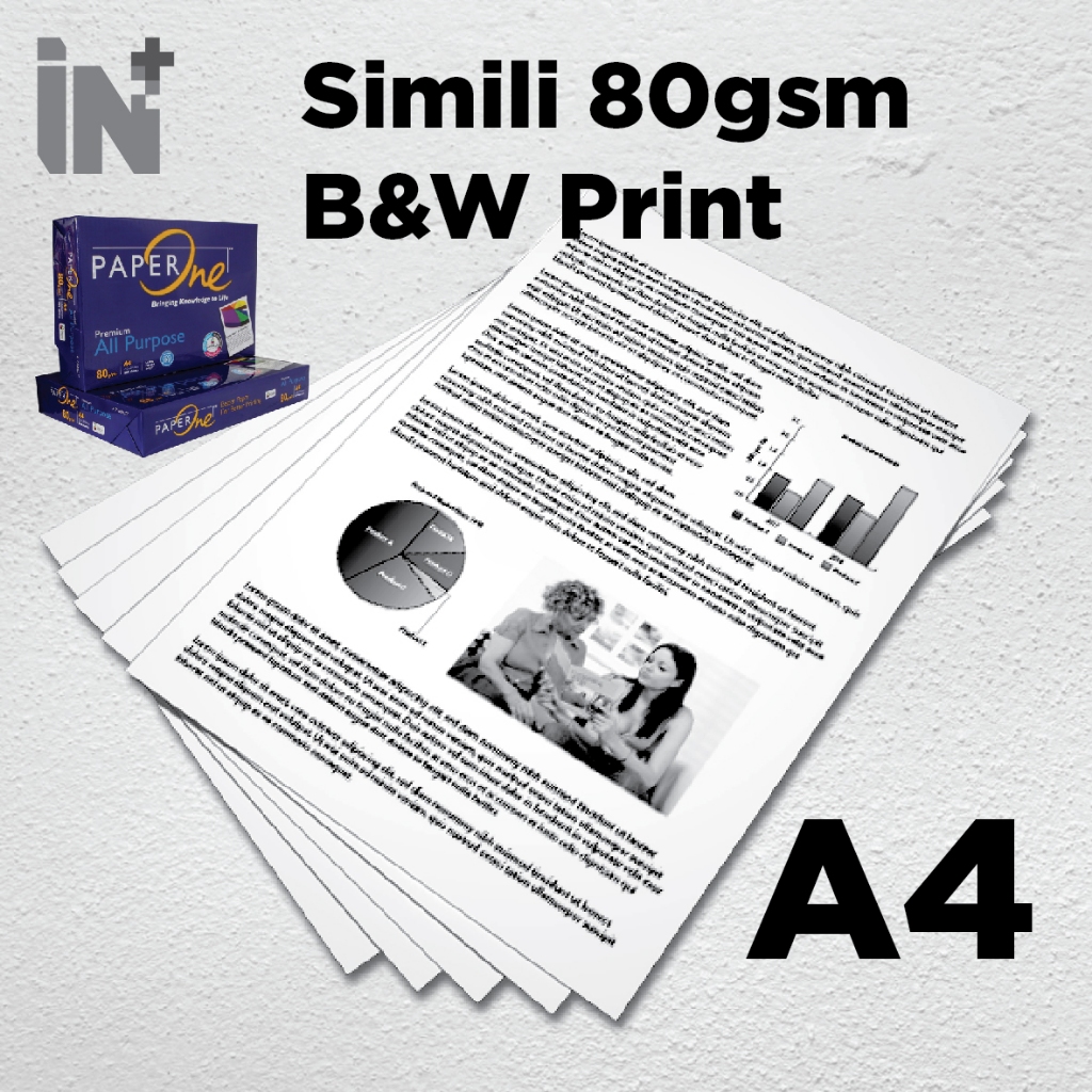 A4 B&W Digital Print Simili 80gsm print document/Report/Photocopy/Notes ...