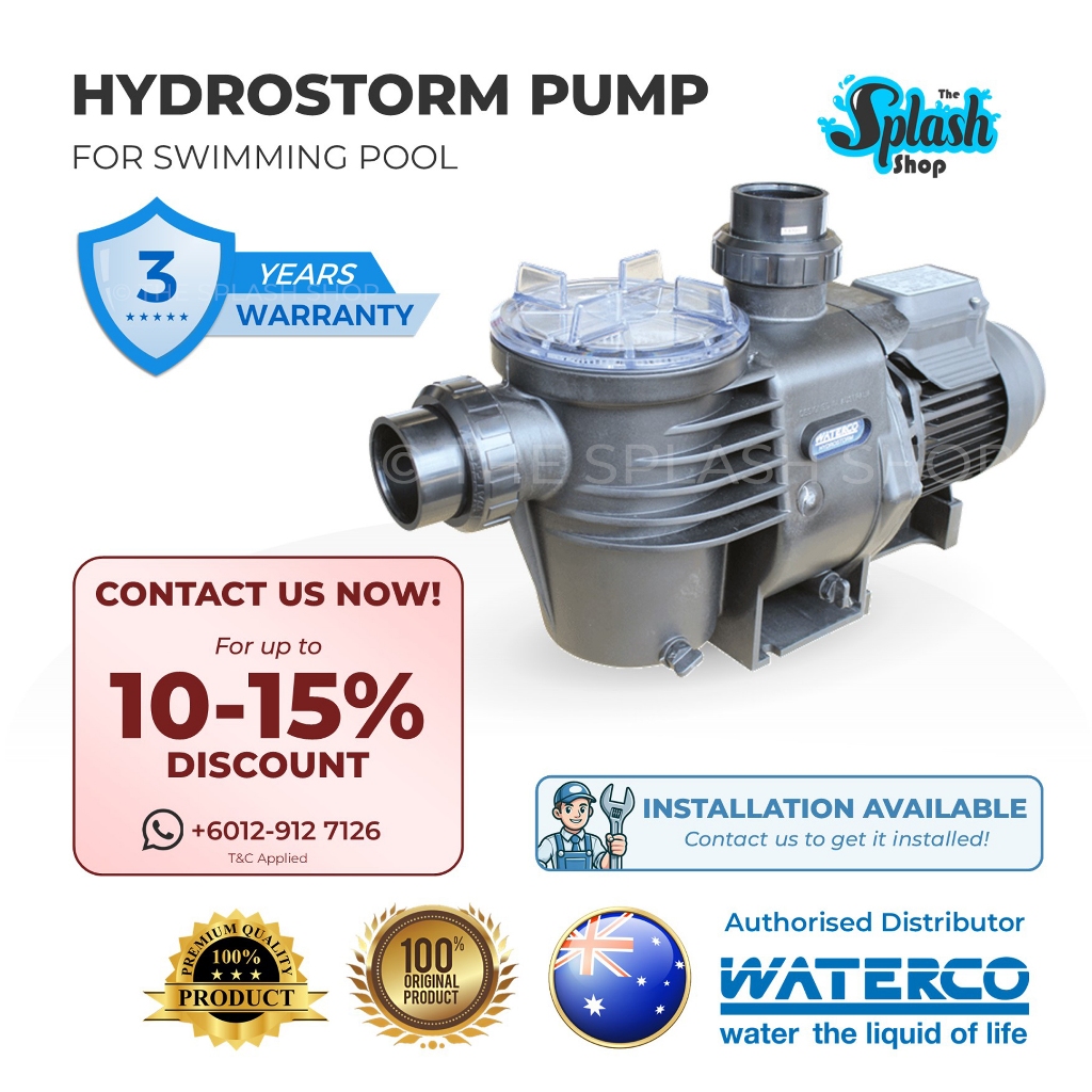 𝐒𝐏𝐋𝐀𝐒𝐇 - WATERCO Hydrostorm Pump for Swimming Pool [READY STOCK] | Shopee Malaysia