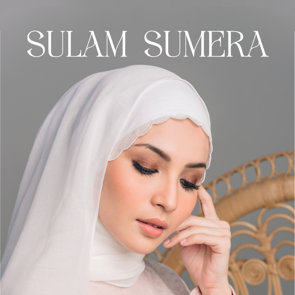 Umma Sulam Sumera Chiffon Linen Scallop Embroidery Scarf | Shopee Malaysia
