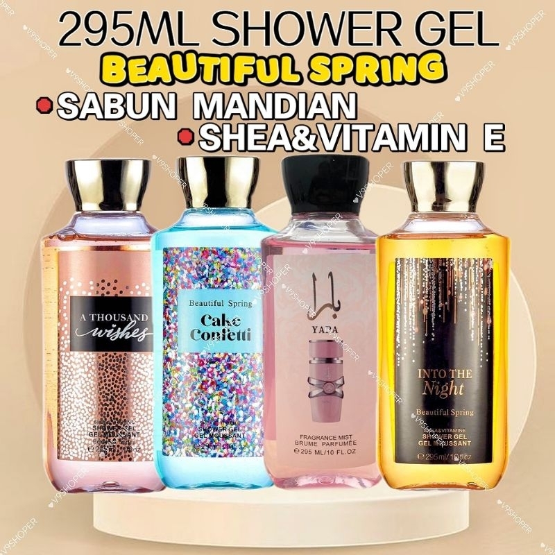 Beautiful Spring Shower Gel Moisturizing Body Wash Shea & Vitamin E | 295ML Sabun Mandian ...