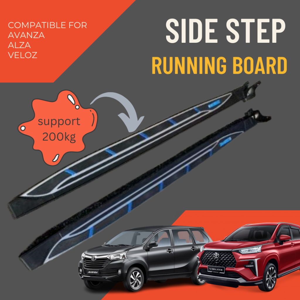 TOYOTA AVANZA SIDE STEP RUNNING BOARD 2015 2016 2017 2018 2019 2020 ...