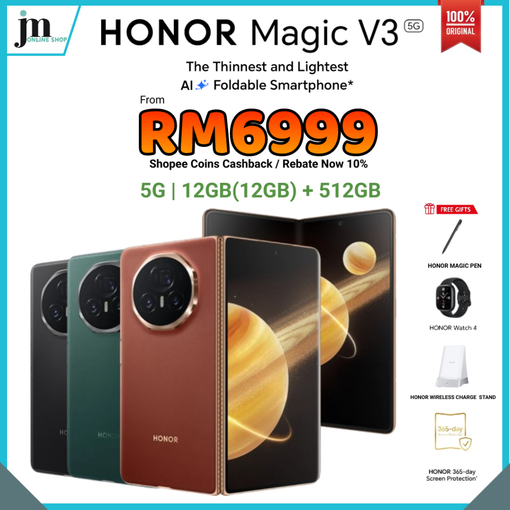 HONOR Magic V3 5G [12GB RAM + 512GB ROM] | AI Foldable SmartPhone ...