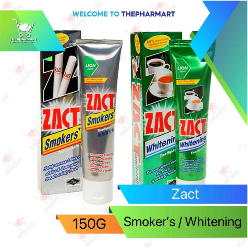 Zact Smoker's Toothpaste / Zact Whitening Toothpaste (150G) | Shopee Malaysia