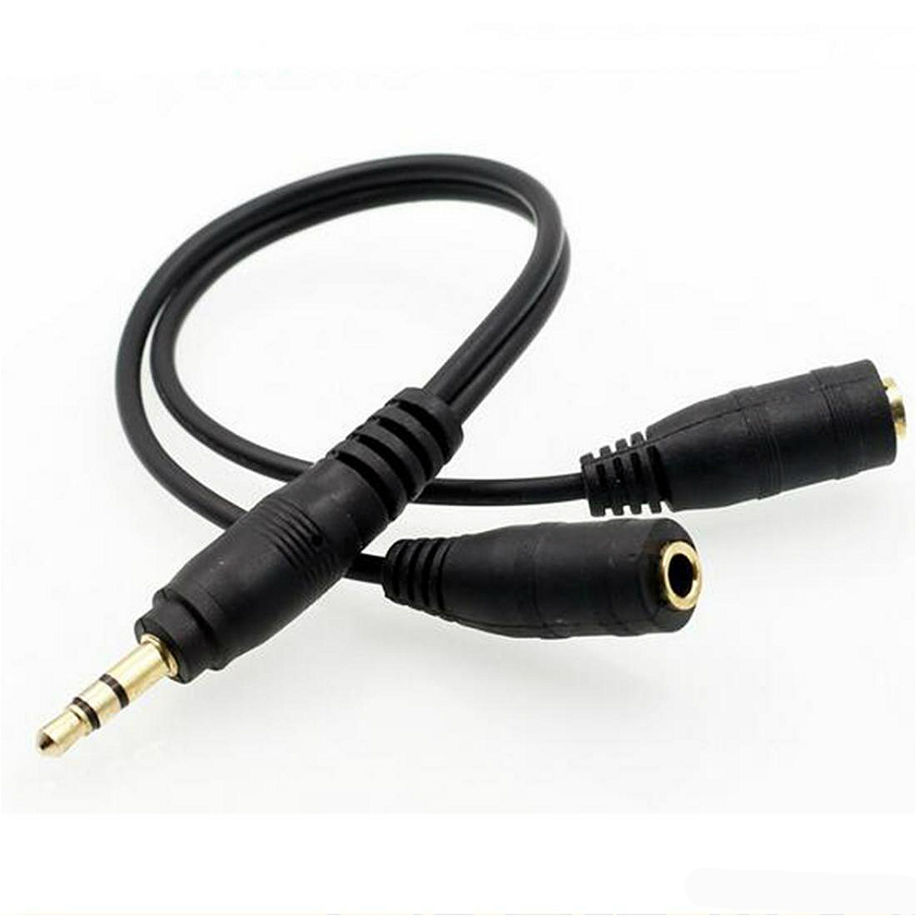 3.5mm Jack Splitter Audio Headphone Splitter Cable Jack Lead Two Way ...