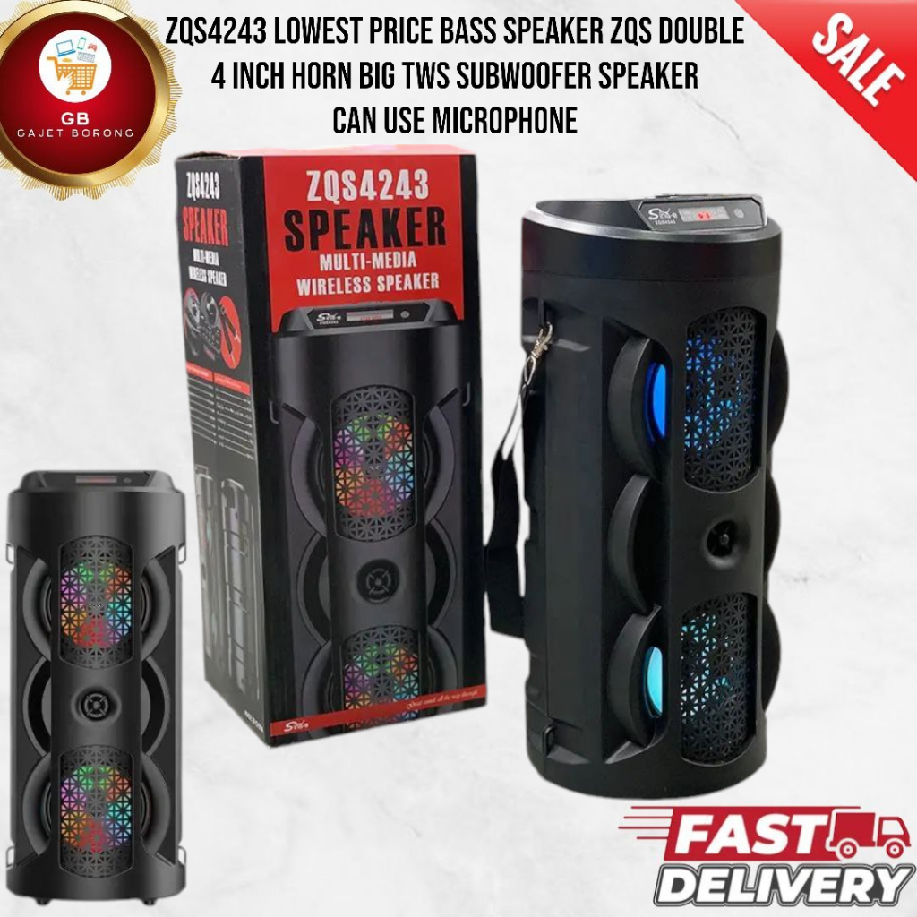 ZQS4243 Lowest Price Bass Speaker ZQS Double 4 Inch Horn Big TWS ...