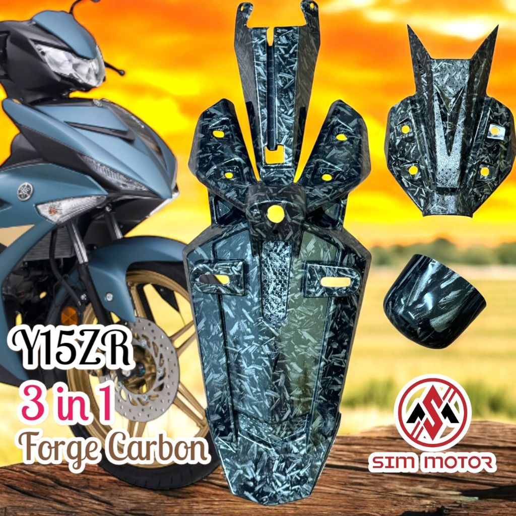 Y15ZR Fender Mudguard Ekor Carbon Forge Design Rear Magat CARBON MAGAT ...