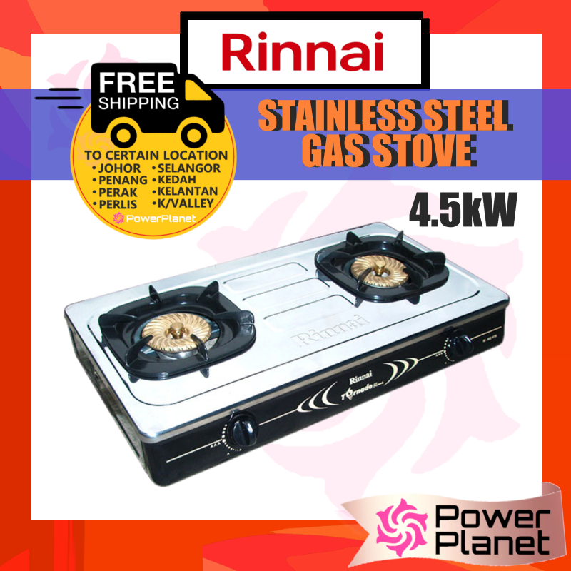 Rinnai Gas Stove RI-602HTB Gas Cooker Stainless Steel Table stove ...