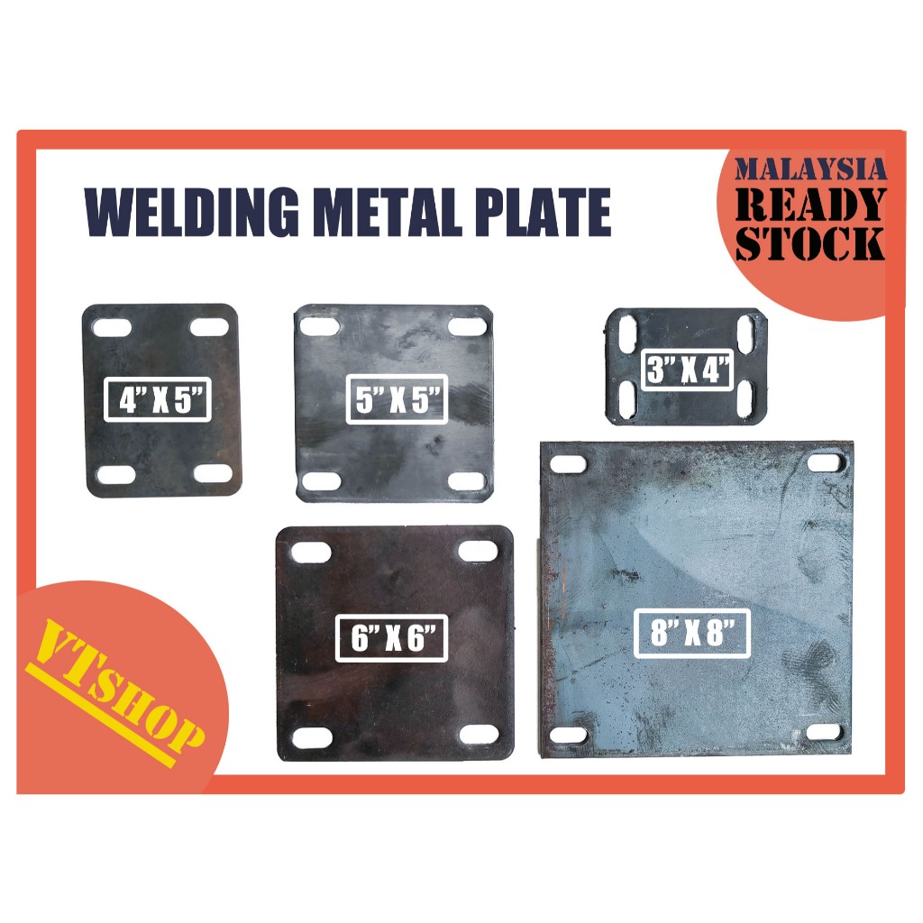 VTSHOP6889 WELDING SQAURE PLATE MILD STEEL / TAPAK BESI WELDING / WALL ...