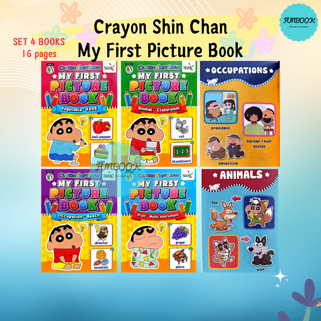 [FUNBOOK] SET 4 Books Seeds Crayon Shin Chan My First Picture Book ...