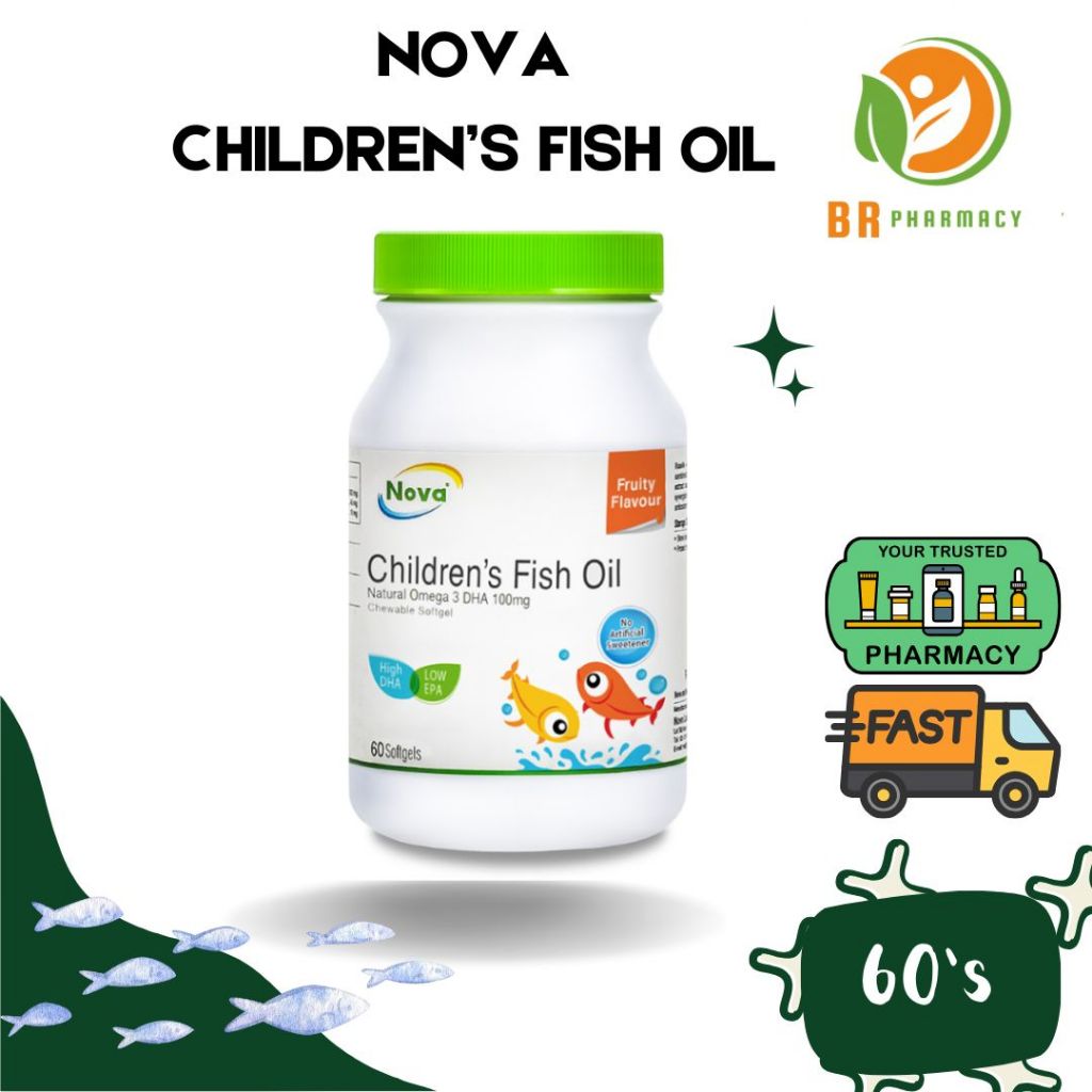 NOVA CHILDREN FISH OIL CHEWABLE SOFTGEL 60S | Shopee Malaysia