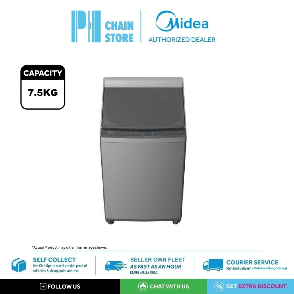 MIDEA 7.5KG 8.5KG 9.5KG TOP LOAD FULLY AUTO WASHING MACHINE / WASHER ...
