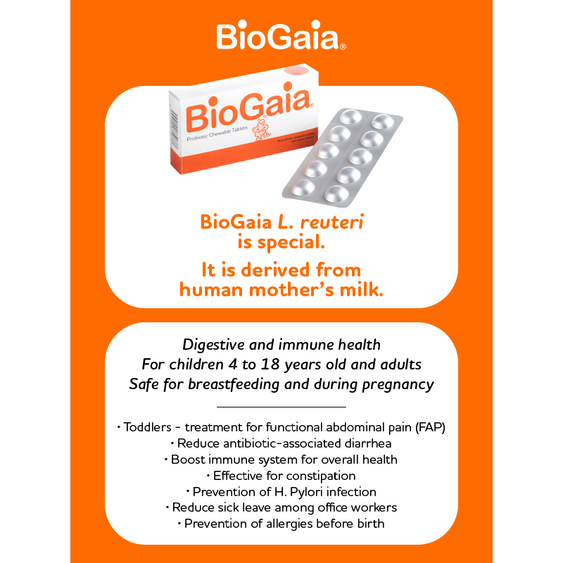 BioGaia Probiotic Chewable Tablet 10's(1 strip) | Shopee Malaysia