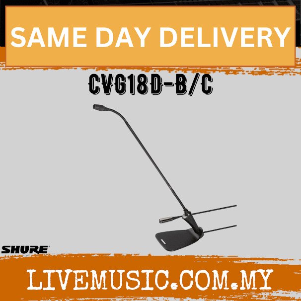 Shure CVG18D-B/C 18" Condenser Gooseneck Microphone with Desktop Base ...