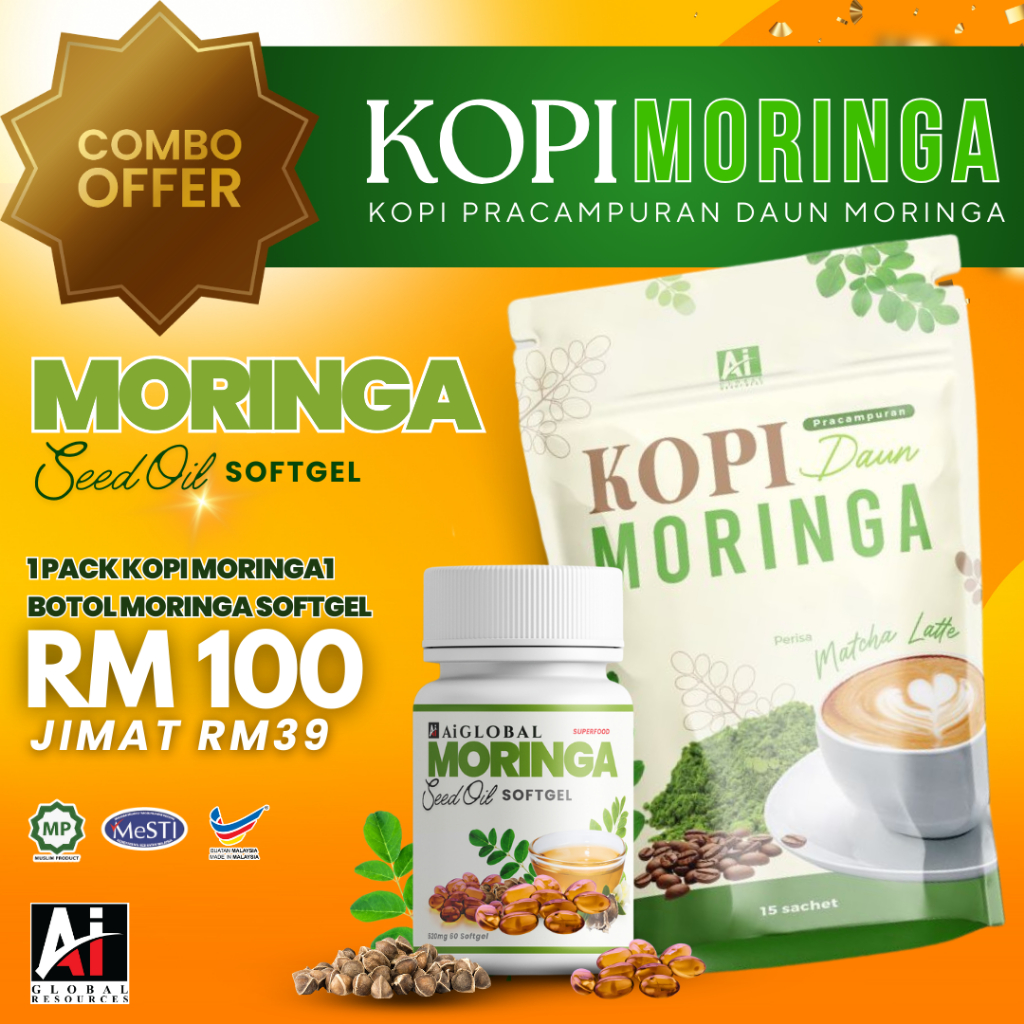 COMBO KOPI MORINGA + MORINGA SEED OIL SOFTGEL AI GLOBAL RESOURCES ...