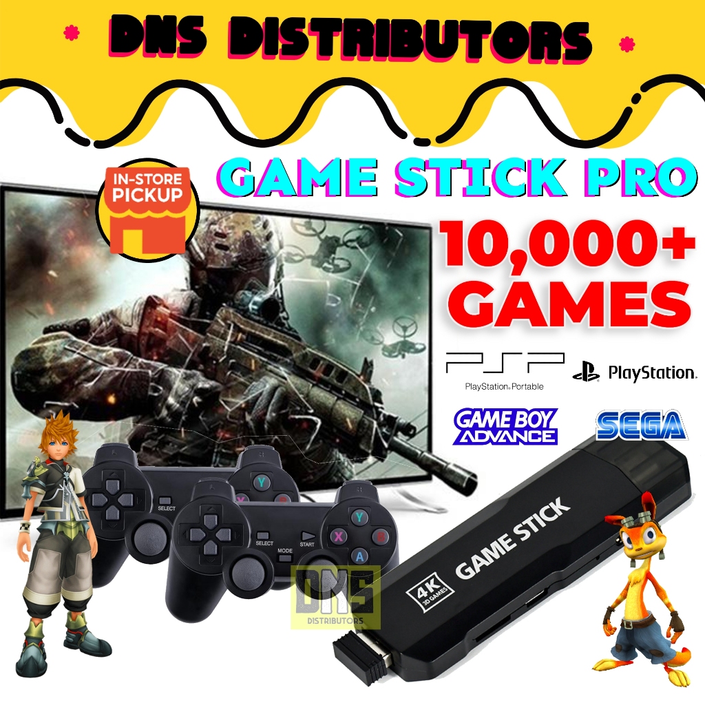 10k Games HD 4K Game Stick PRO Video Game Console Classic Double ...
