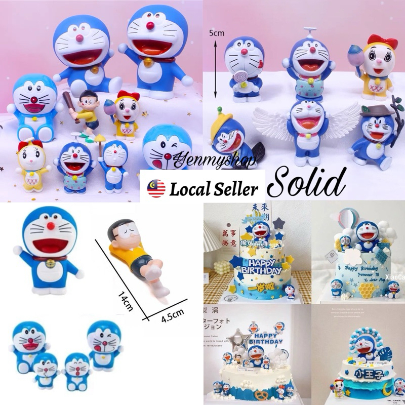 Kek Hiasan Doraemon Nobita cake topper decoration 小叮当/大熊/倪静/胖虎蛋糕装饰品 ...