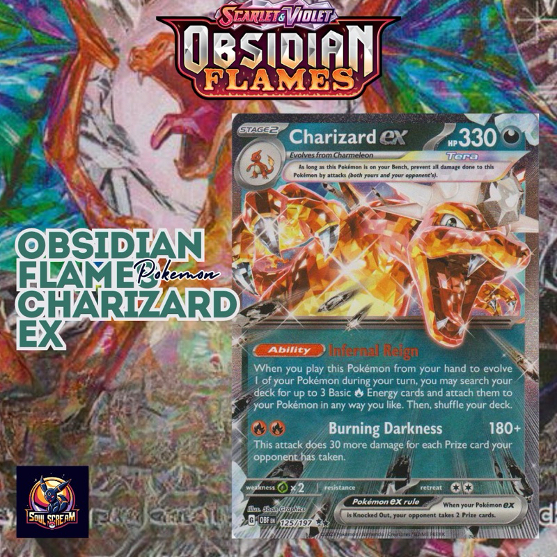 Pokemon TCG Charizard EX Obsidian Flames | Shopee Malaysia