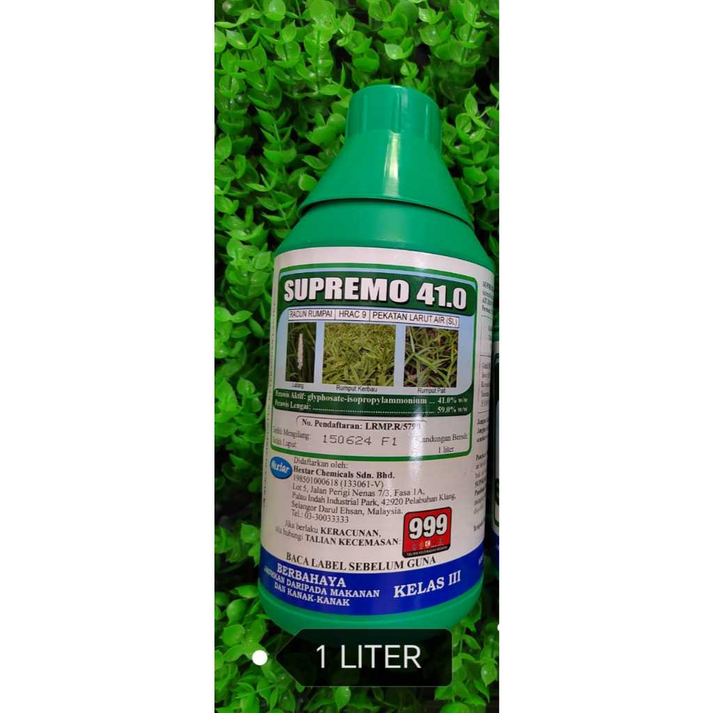 Racun Rumput Rumpai Supremo 41 Glyphosate 41% 1Liter Weed Killer ...