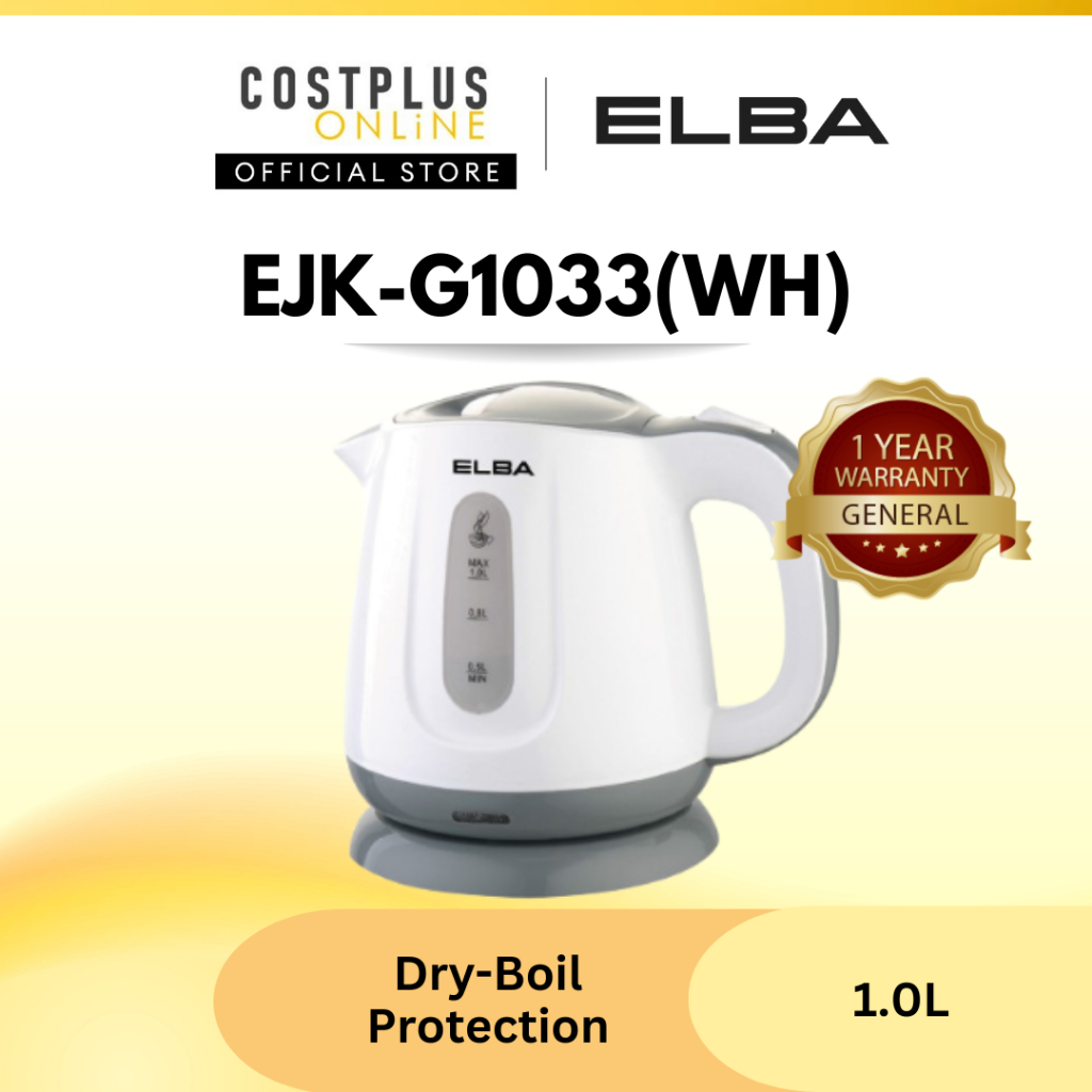 ELBA EJK-G1033(WH) 1.0L - Jug Kettle 水壶 | Shopee Malaysia